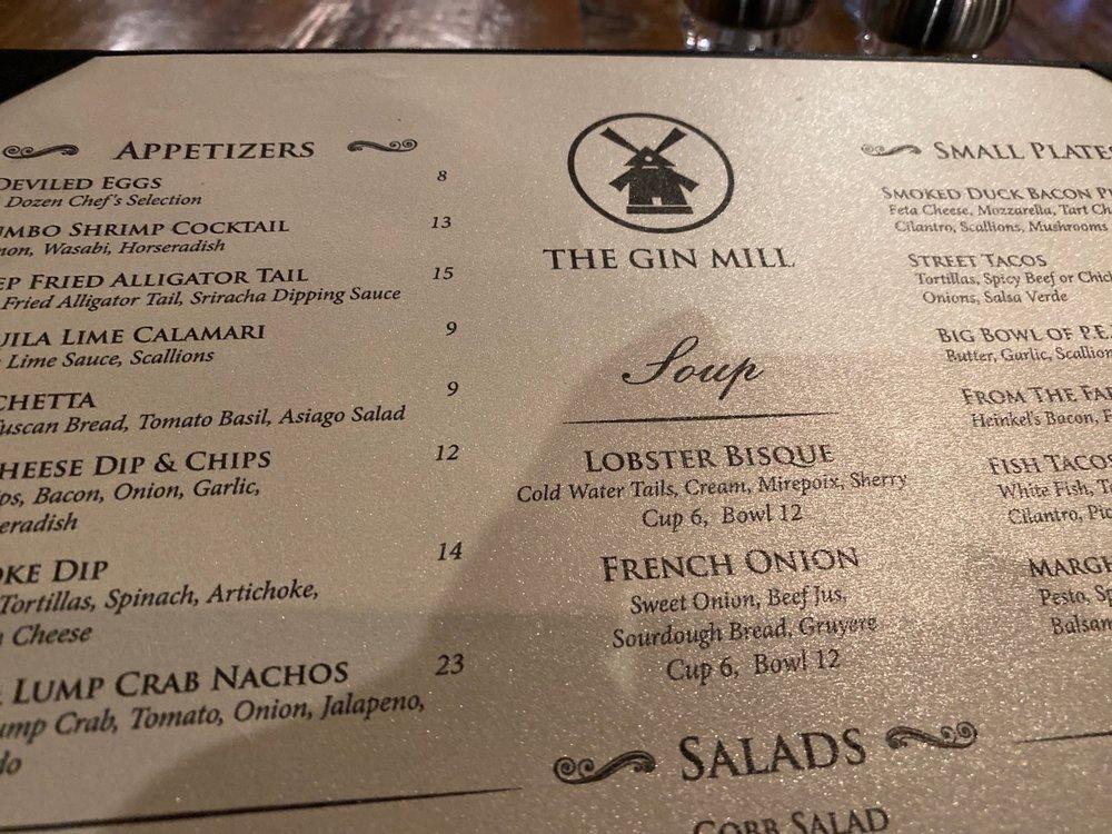 Menu at The Gin Mill- Decatur pub & bar, Decatur