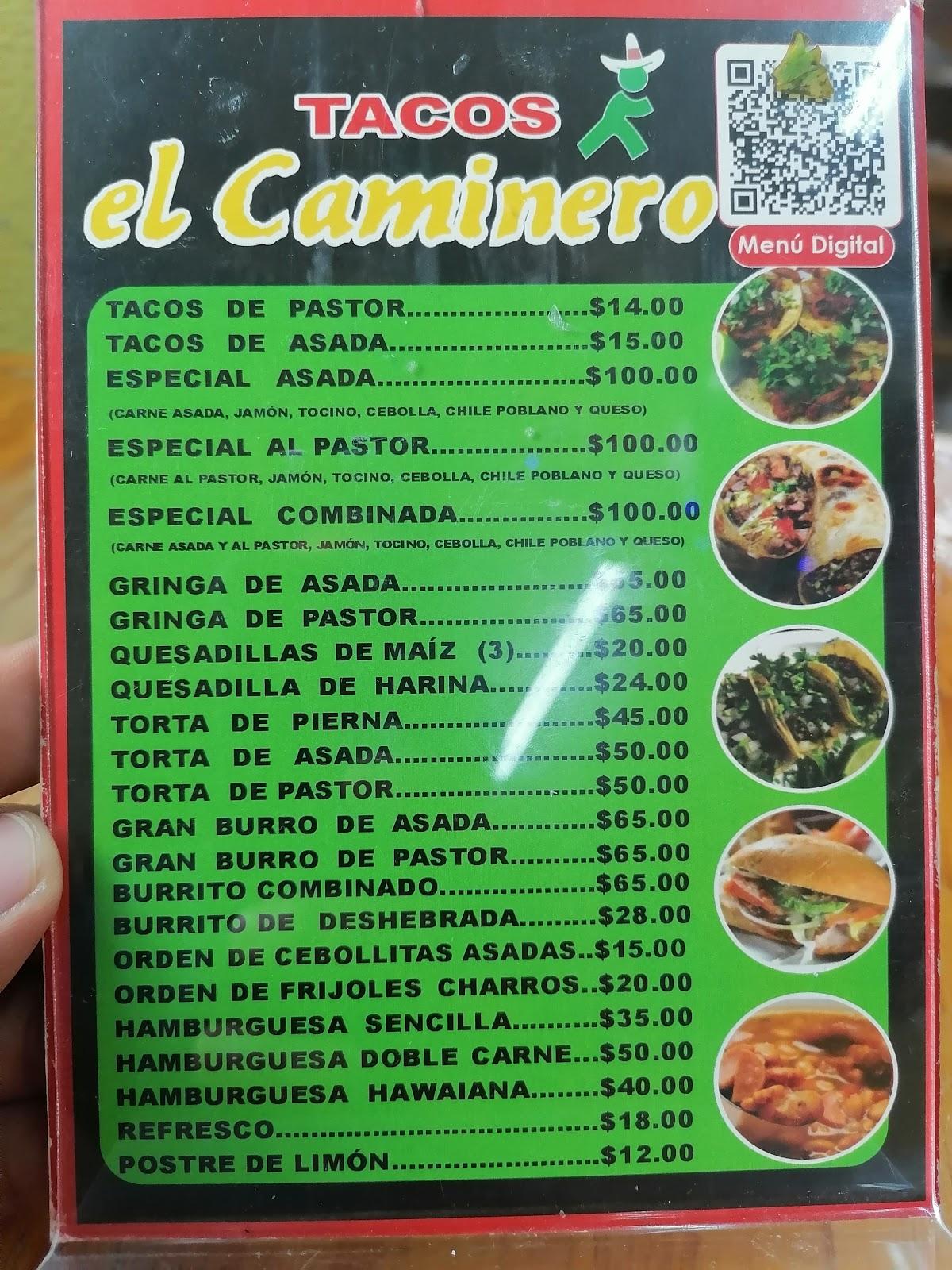 Carta del restaurante Tacos El Caminero 1, Durango