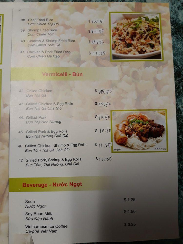 Menu at Pho Ly restaurant, Bellingham, 4151 Meridian St # 113