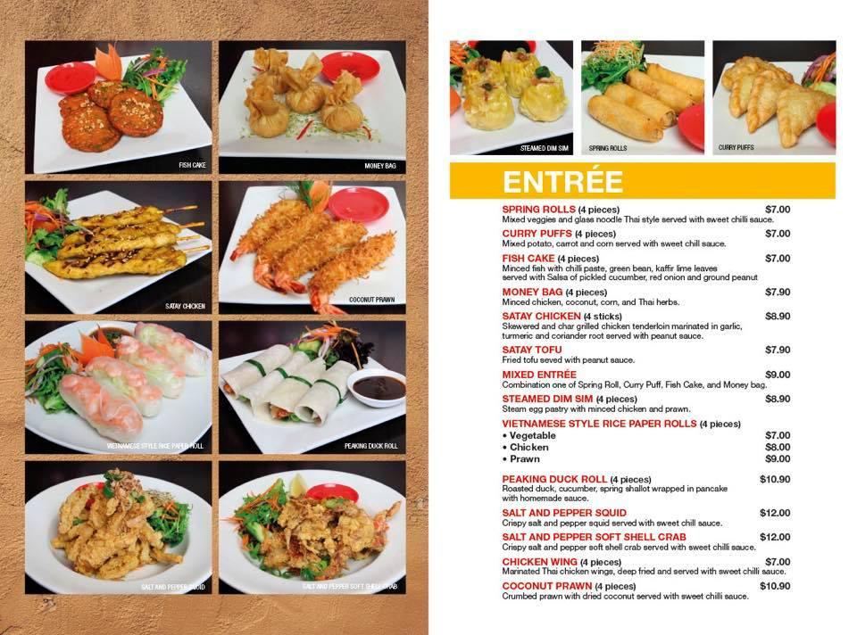 Menu at Thai Addict Restaurant, Kingsgrove