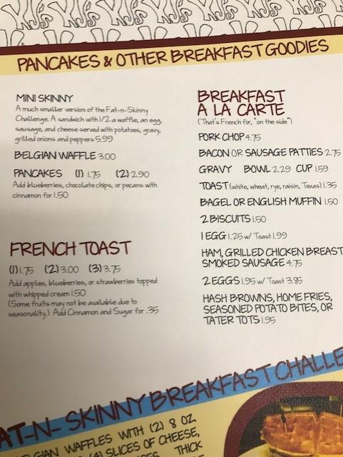 Menu at K J's Restaurant, Germantown