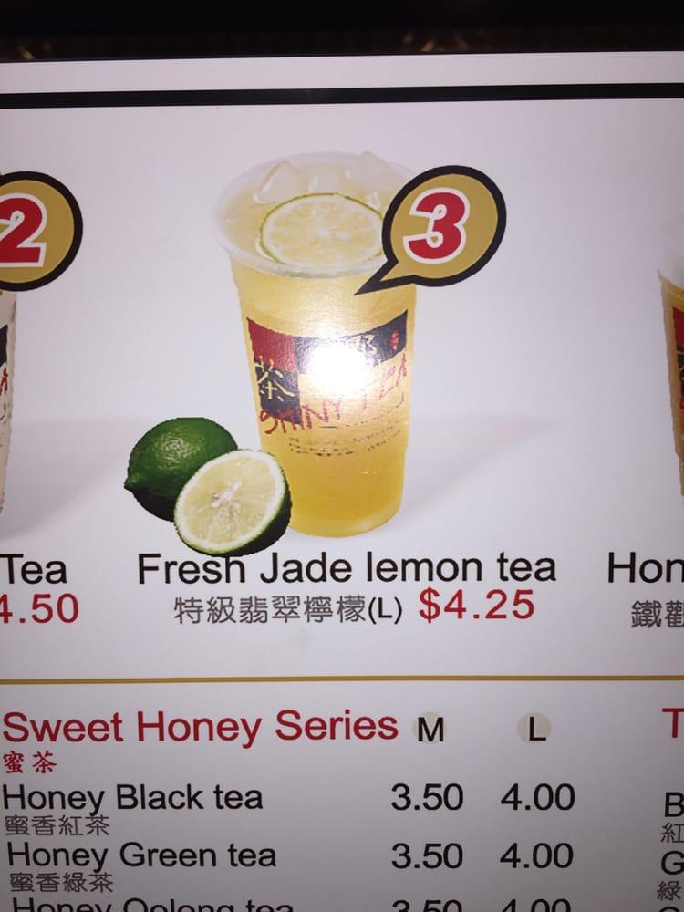 Menu at Shiny Tea, Oakland