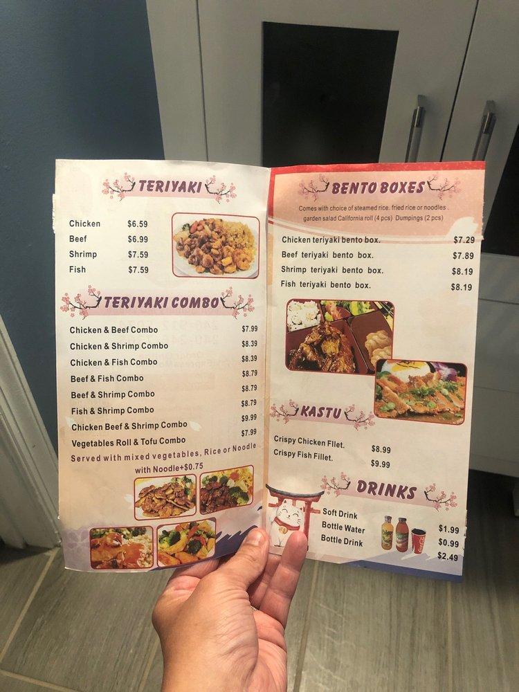 Menu at Teriyaki Express fast food, Gaithersburg, Rothbury Dr