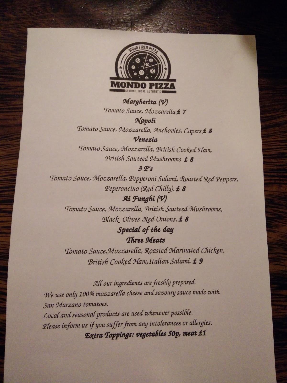 Menu at The Abbey Inn pub & bar, Leeds