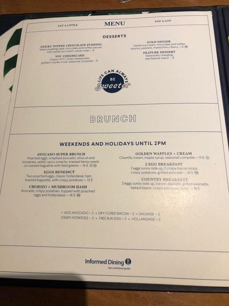 Menu at Earls Kitchen + Bar, Banff