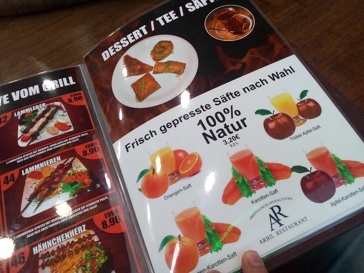 Speisekarte von Restaurant Arbil Döner Imbiss, Heidelberg