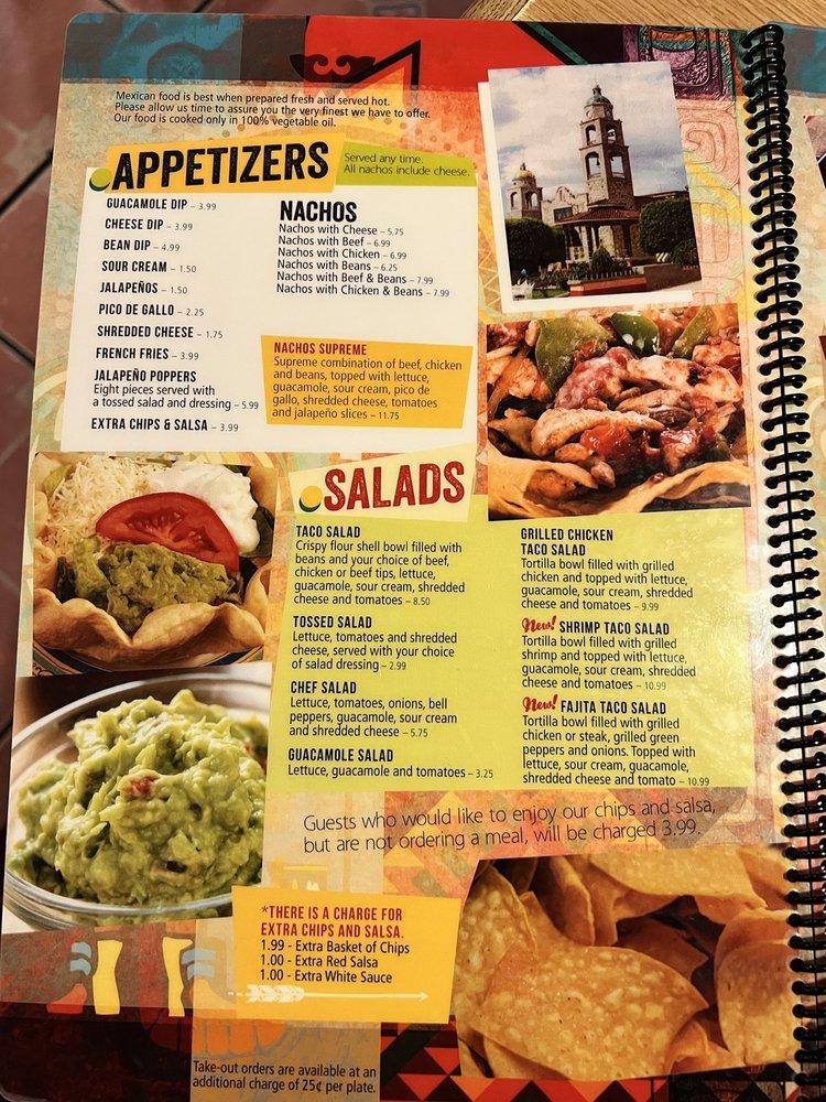 Menu at El Azteca Mexican Restaurant, Hampton, Coliseum Dr Suite A35