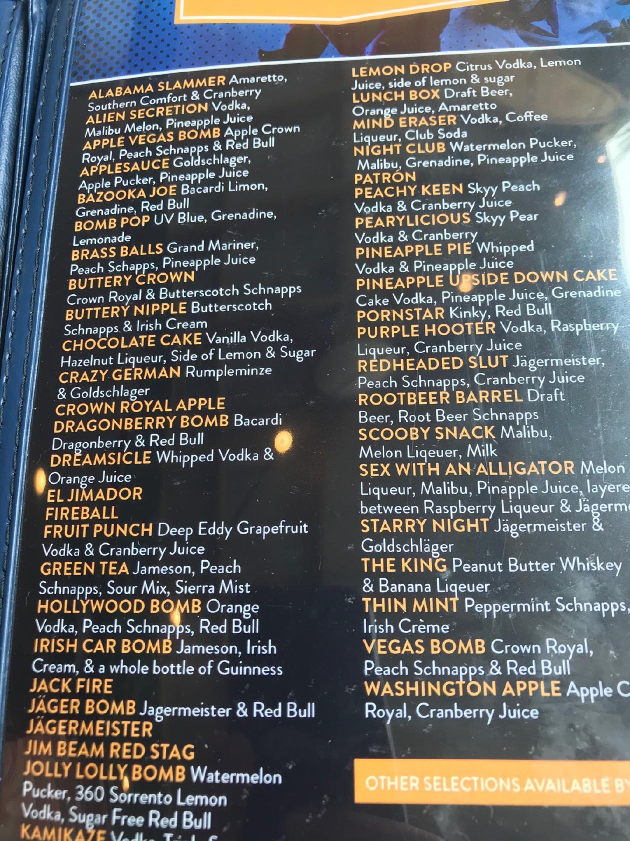 Menu at Grand Slam Restaurant & Bar, Fenton