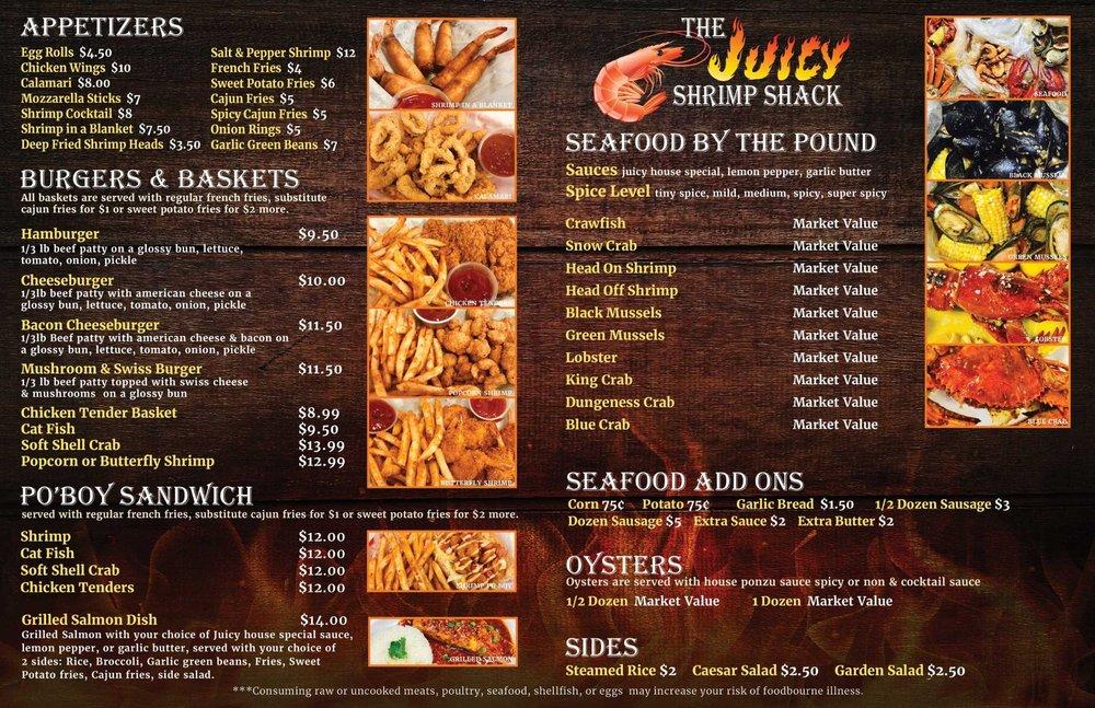 Menu at Juicy Shrimp Shack restaurant, Maplewood