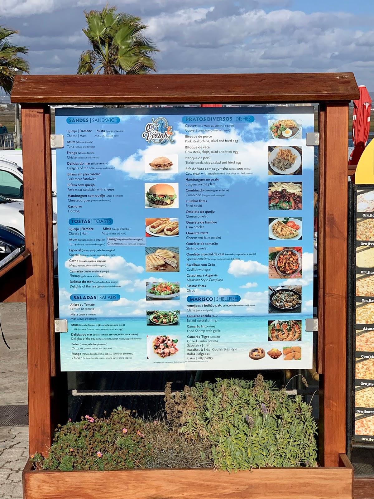 Menu at O Vezinh pub & bar, Faro