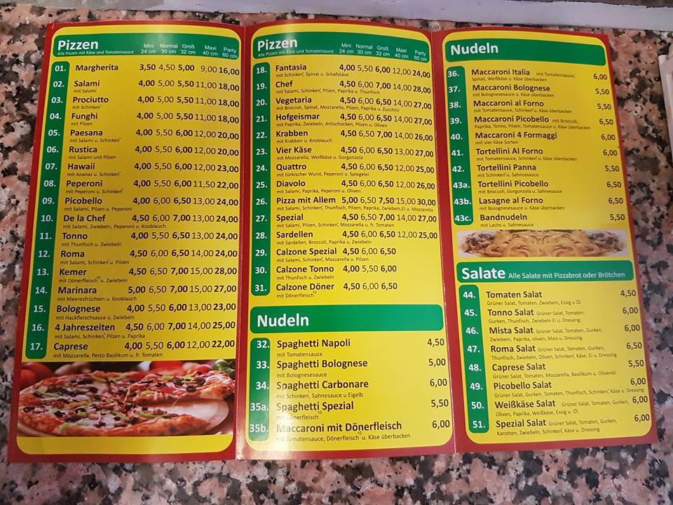 Menu at La Doma Restaurant Cafe Bar, Hofgeismar