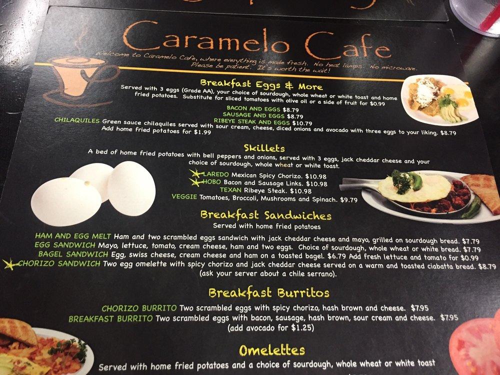 Menu at Caramelo Cafe, La Puente, Amar Rd