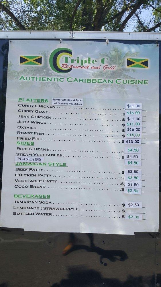 Menu at Triple C Restaurant And Grill, Concord