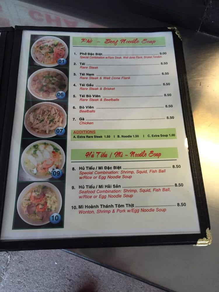 Menu at Vietnam House Restaurant, Alameda