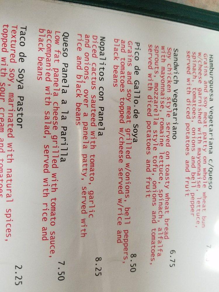 Menu at El Indio Cocina Mexicana restaurant, Chicago