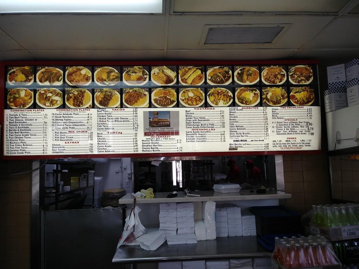 Menu at Alberto's Mexican Food restaurant, San Bernardino, W Highland Ave