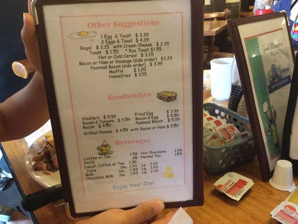 Menu at Gateway Family Restaurant, Tweed, 327 Victoria St N