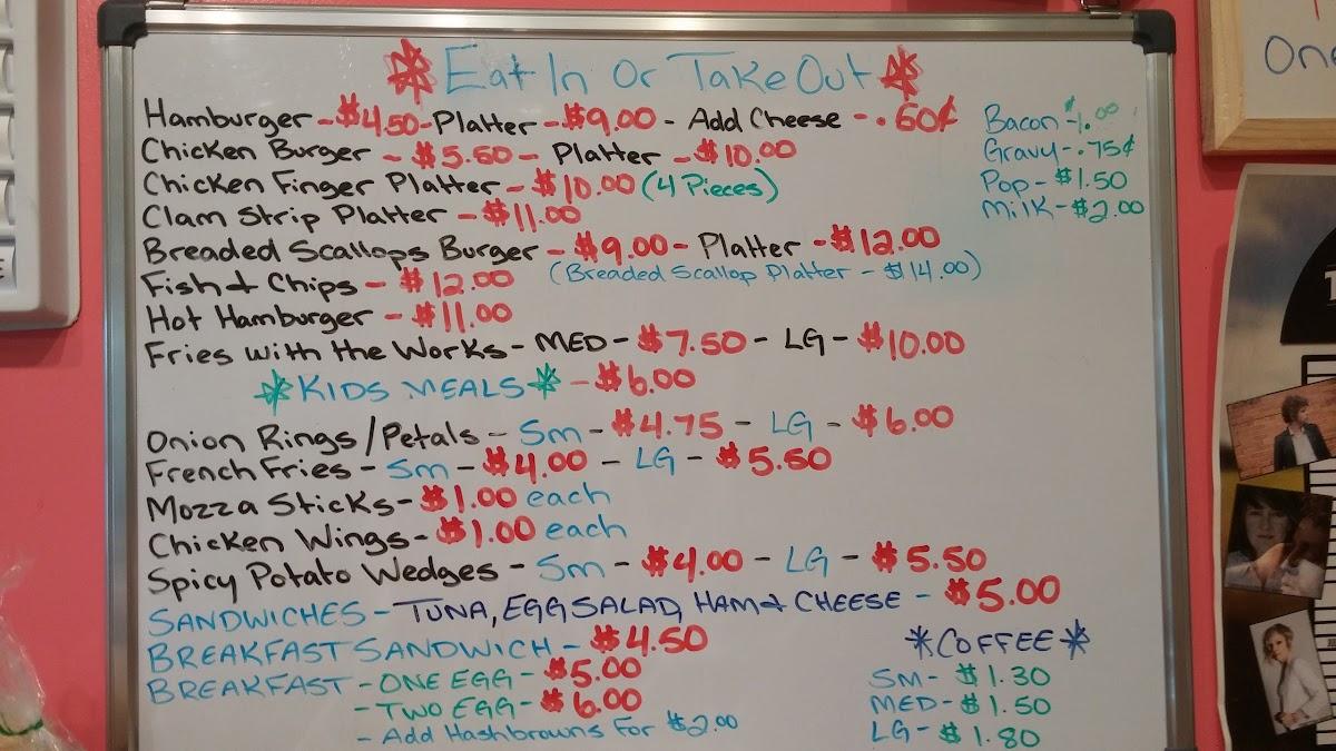 Menu at In The Mix Bakery, Mount Stewart