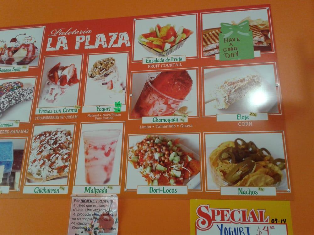 Menu at Paletas La Plaza desserts, Chicago