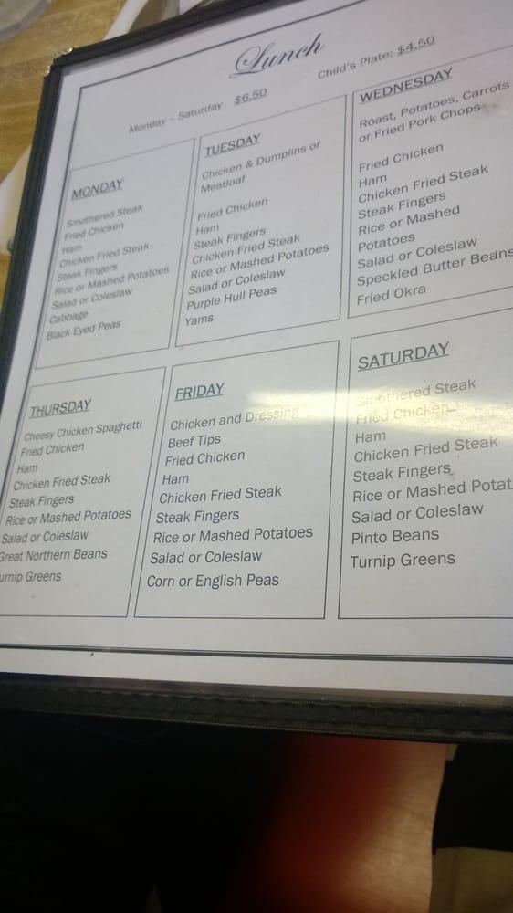 Menu at P T's Eat-A-Bite restaurant, Bastrop