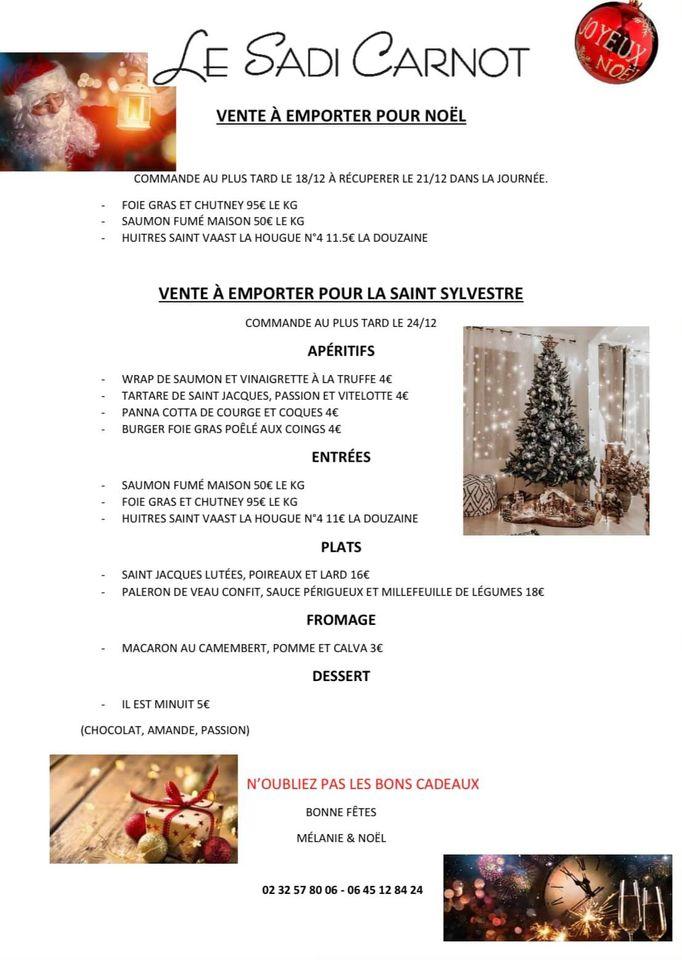 Menu au Le Sadi Carnot restaurant, Pont-Audemer