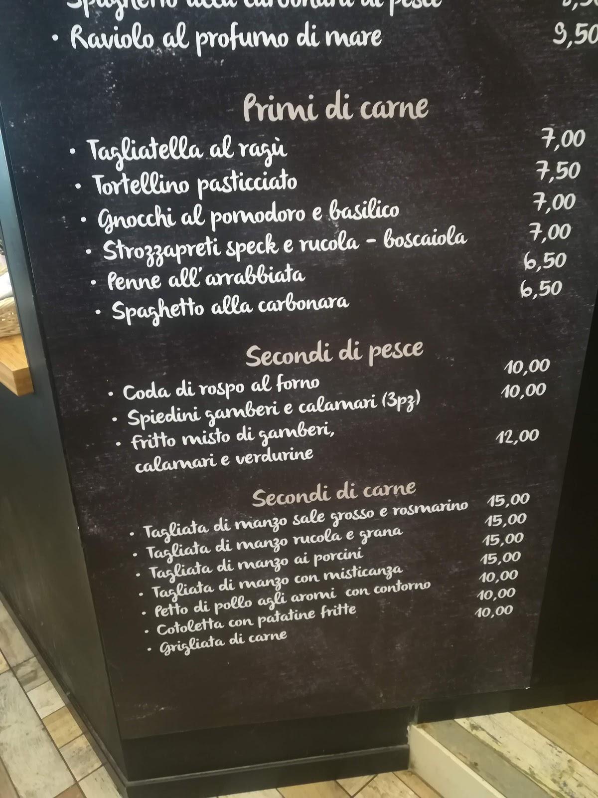 Menu da La Pizzetta Cattolica ristorante, Cattolica