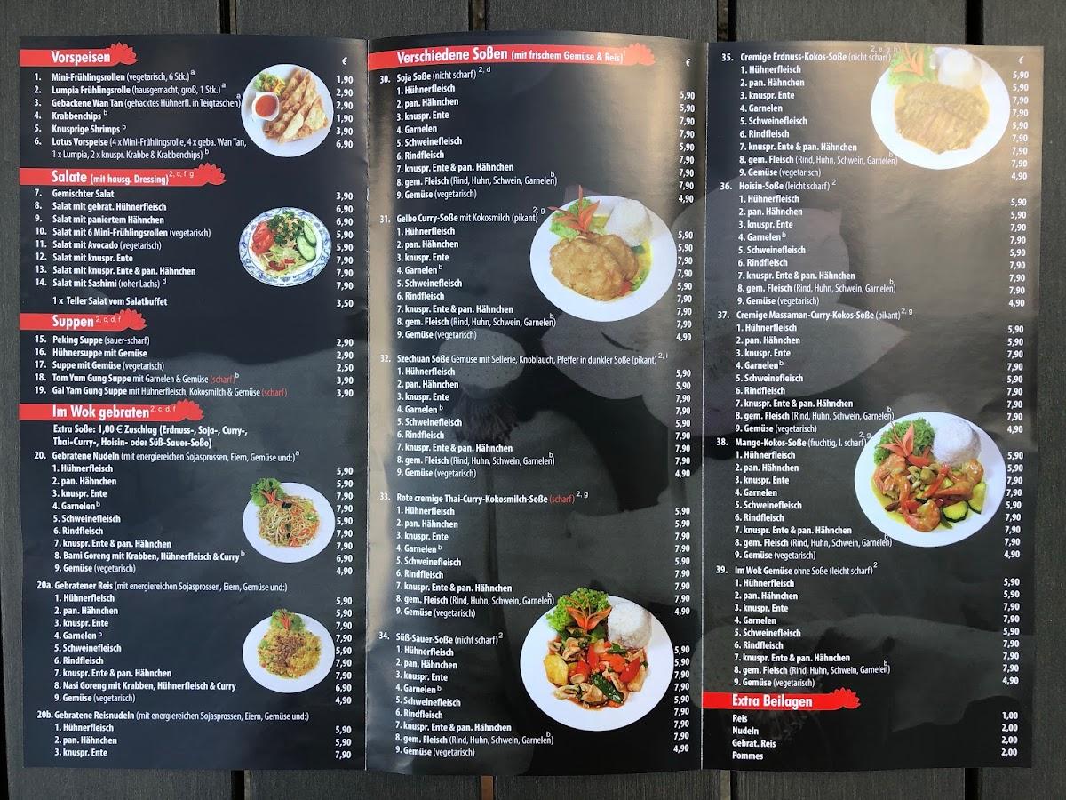 Menu at Lotus - Asia Gourmet restaurant, Füssen