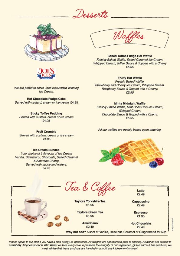 Menu at Fox & Hounds pub & bar, Sheffield, 37 Main Rd