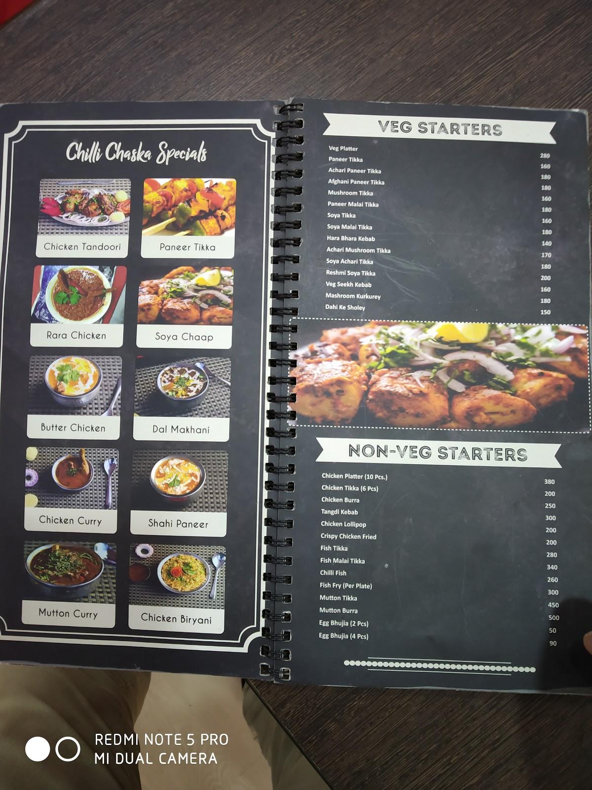 Menu at Chilli Chaska, Gurugram, Plot No-994/1