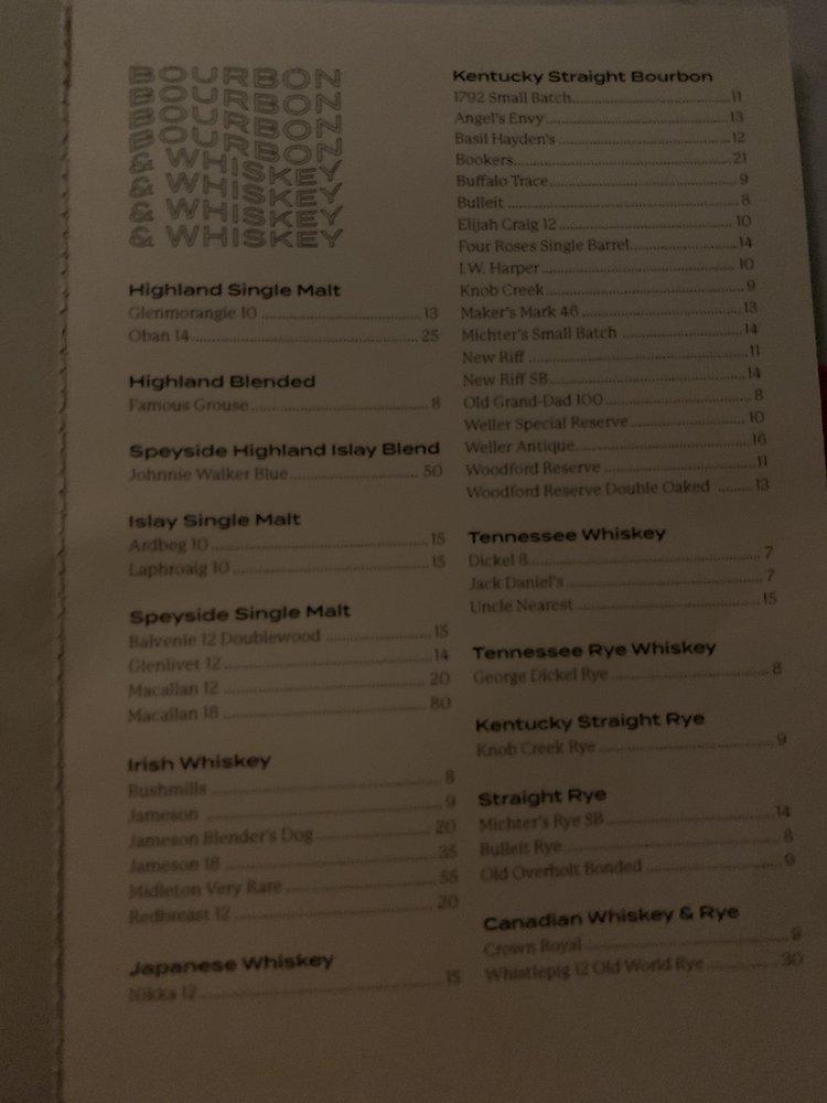 Menu at Ghost Baby pub & bar, Cincinnati