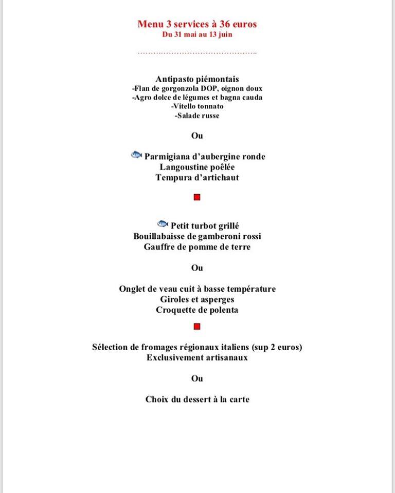 Menu at Le Coq en Pâte, Woluwe-Saint-Lambert