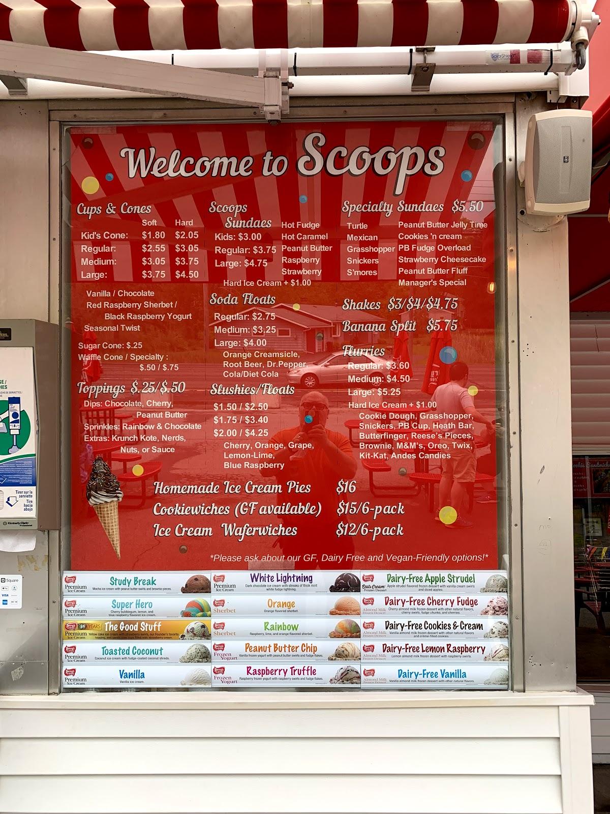 Menu at Scoops Ice Cream Shoppe, Cicero