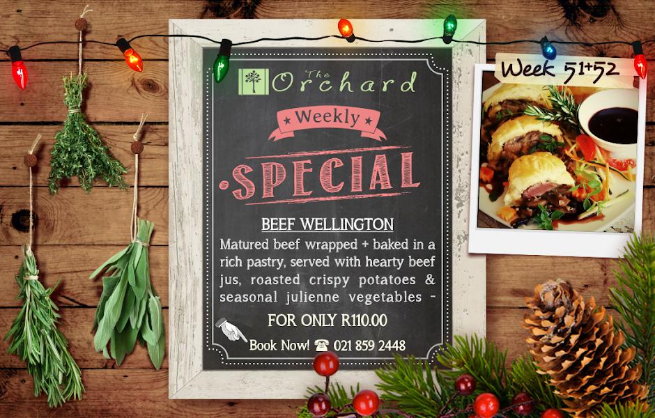 Menu at The Orchard Farm Stall restaurant, Grabouw