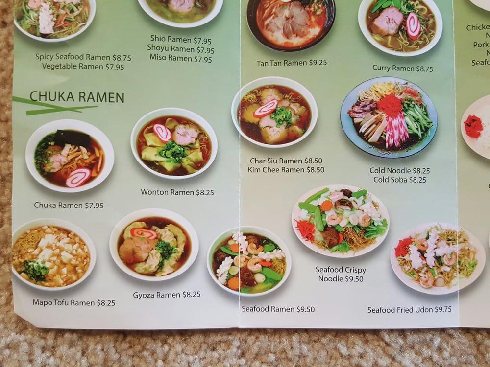 Menu at Ramen Ya restaurant, Ewa Beach, 91-1401Fort