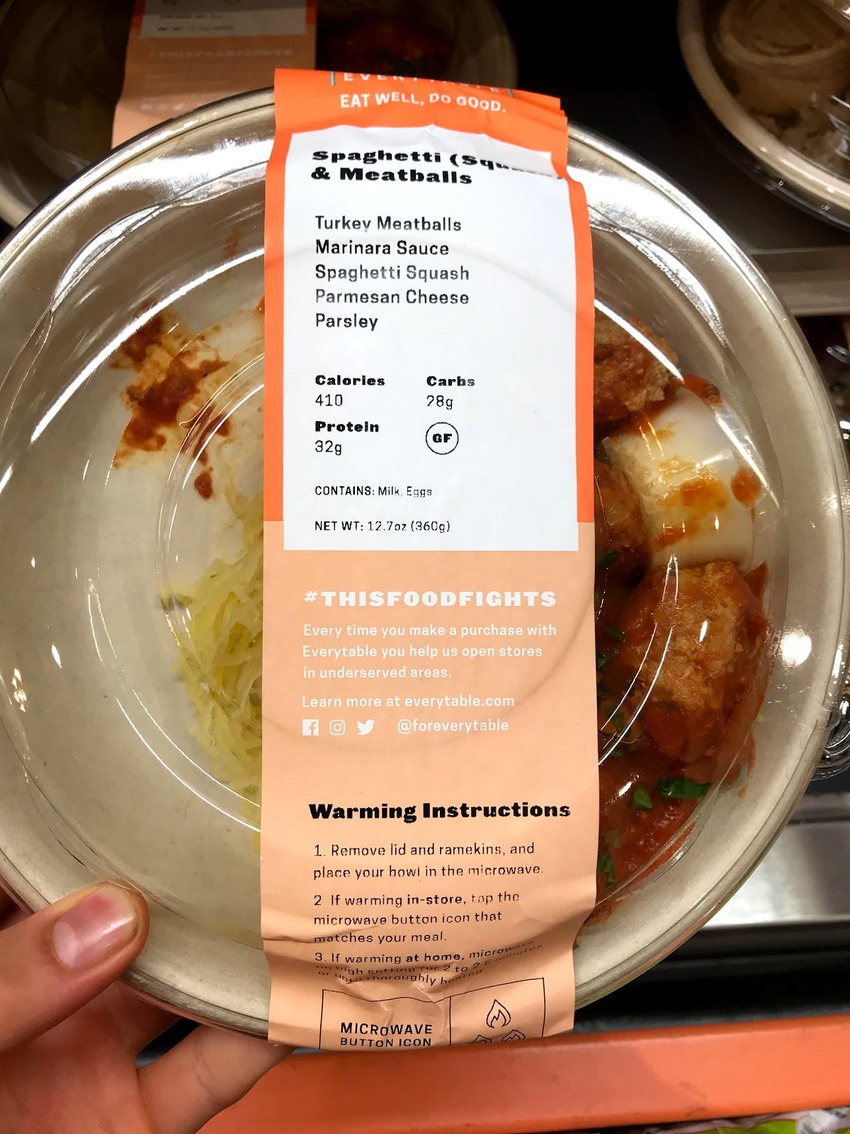 Menu at Everytable restaurant, Los Angeles, E 103rd St
