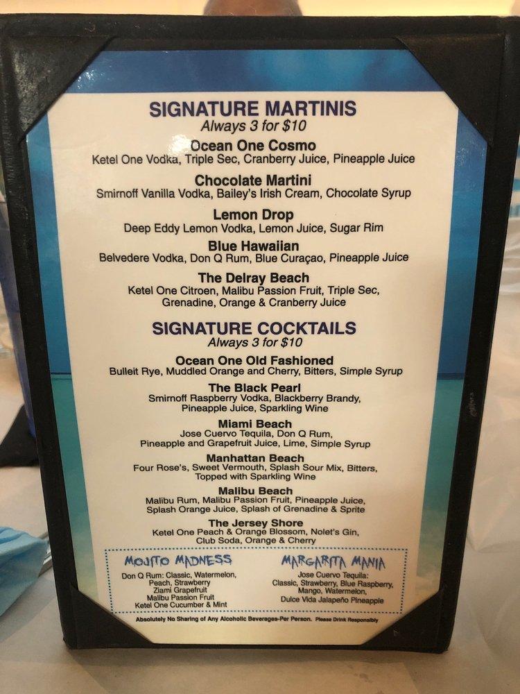 Menu at Ocean One Bar & Grille, Dania Beach