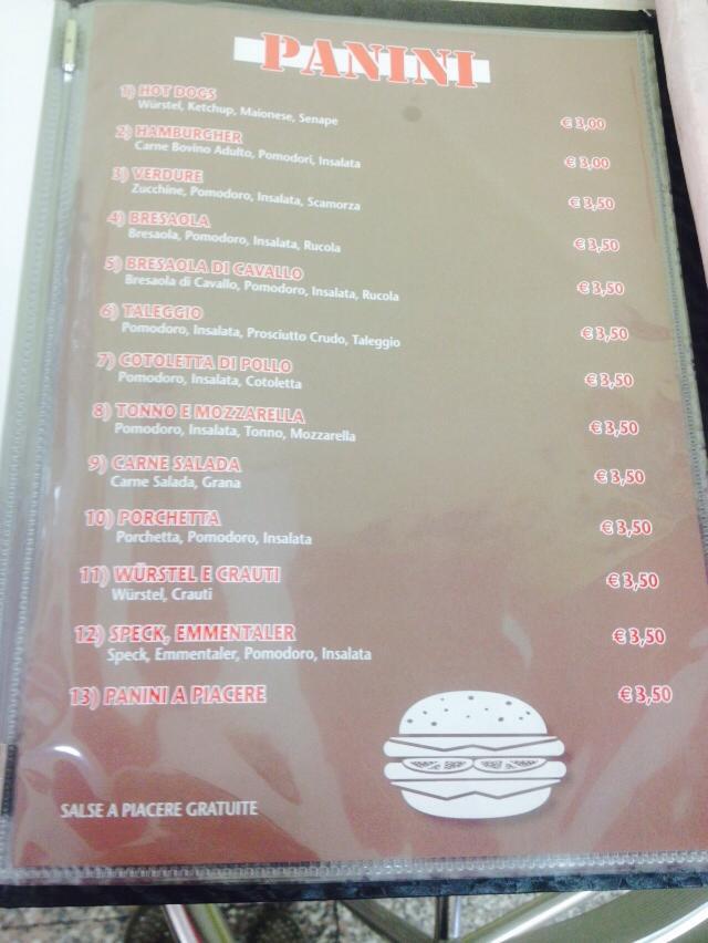 Speisekarte von Non Solo Pizza, Trient, via del Suffragio 83