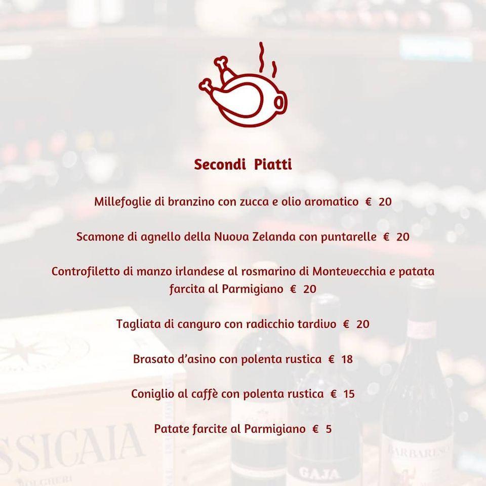Menu da Ristorante Passone, Montevecchia