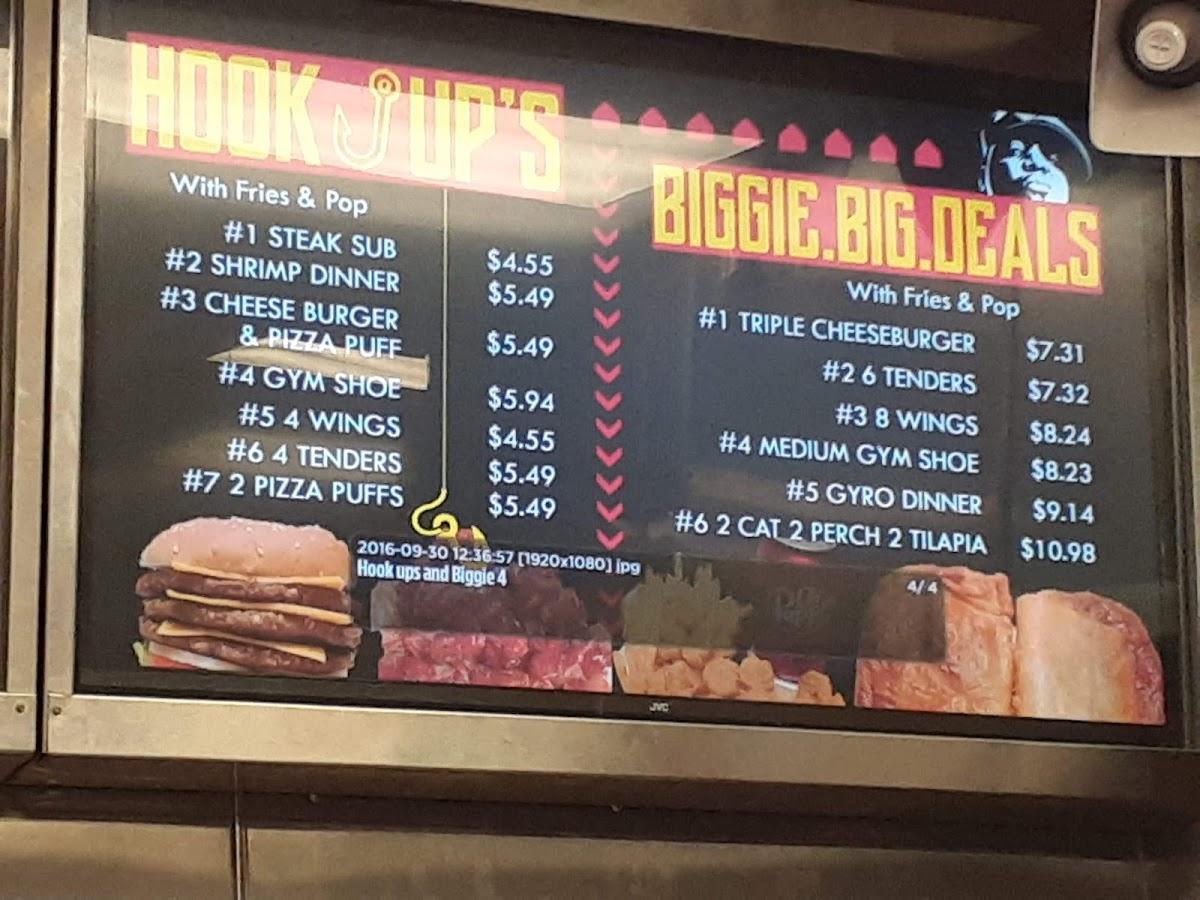Menu at Star Gyros fast food, Chicago, Roosevelt Rd
