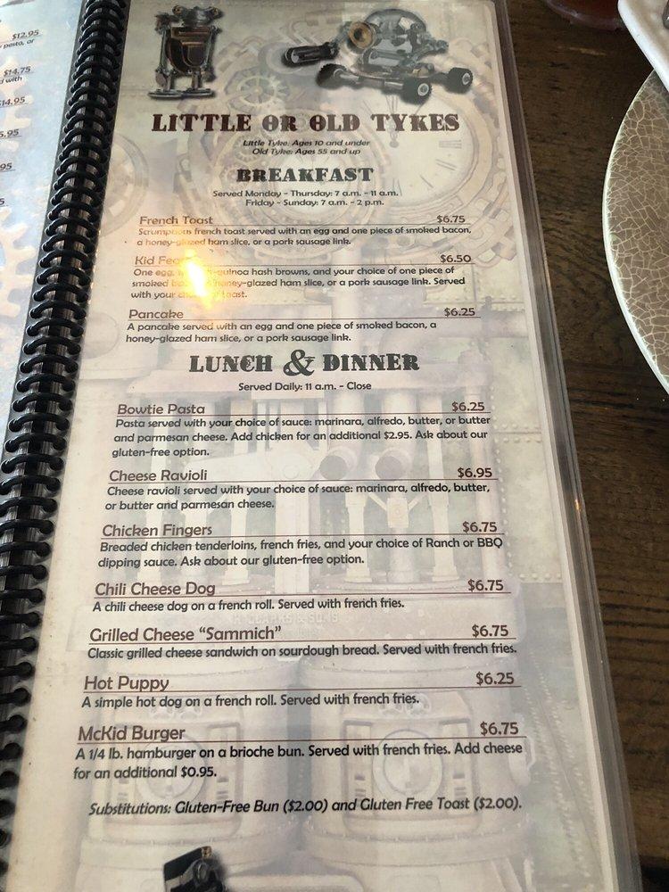 Menu at Steampunk Café & Grill cafe, Tehachapi