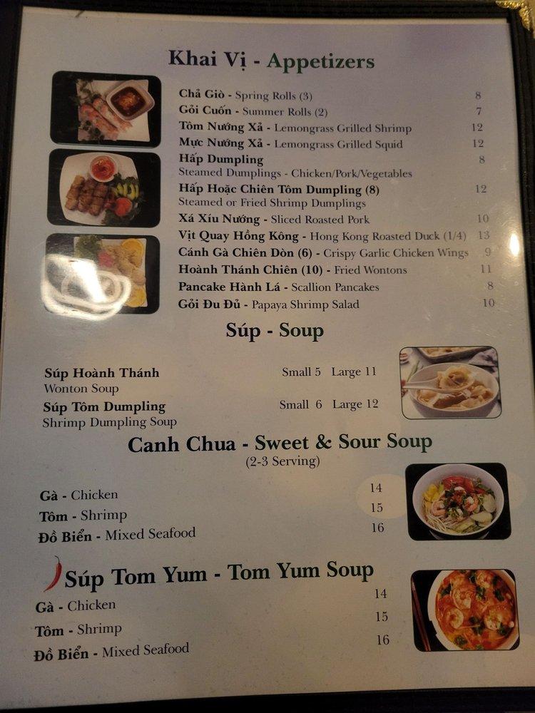 Menu at Asian Legend Vietnamese Cuisine restaurant, Lansdale, 844 W Main St