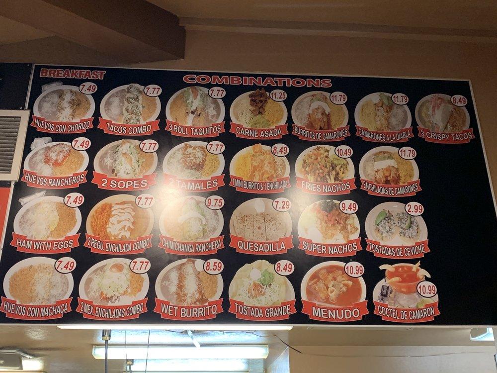 Menu at Los Tres Toritos restaurant, Reno