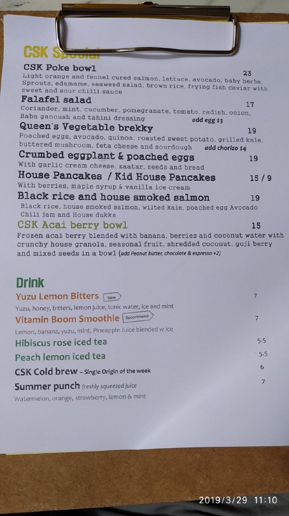 Menu at Charles Street Kitchen Putney cafe, Putney