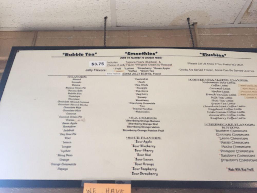 Menu at Le Bakery, Biloxi