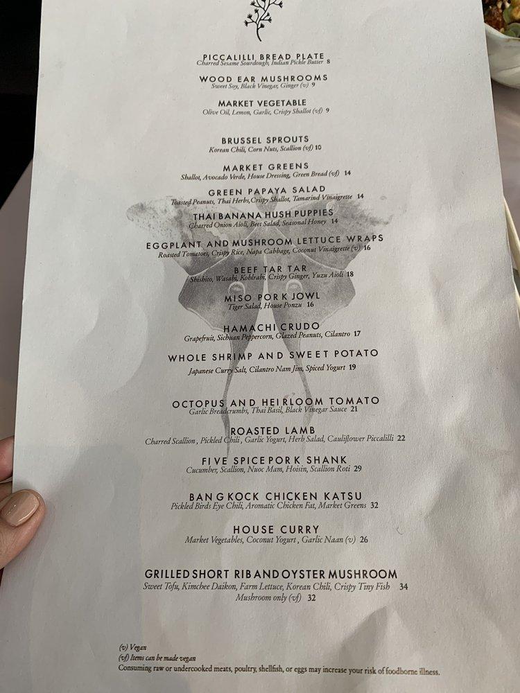 Menu at Piccalilli pub & bar, Culver City