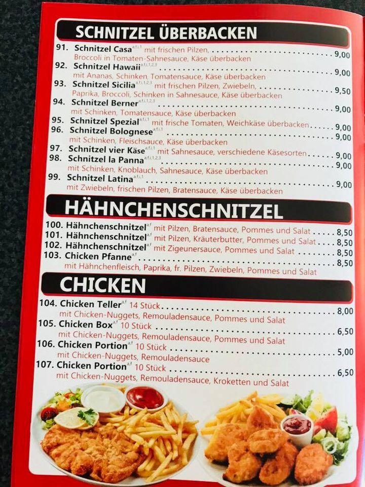 Menu at Pizzeria Latina, Biedenkopf