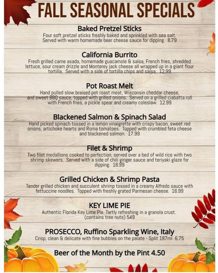 Menu at ANYWAY'S PUB - Oakbrook Terrace, Oakbrook Terrace