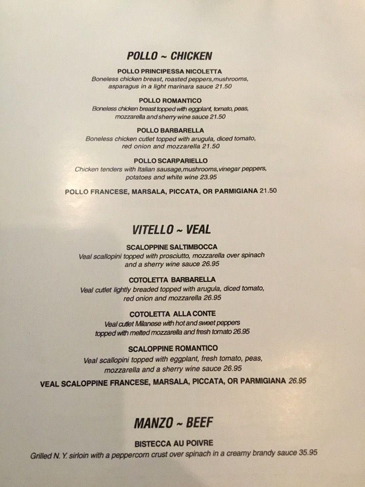 Menu at Goodfellas Ristorante restaurant, Garfield