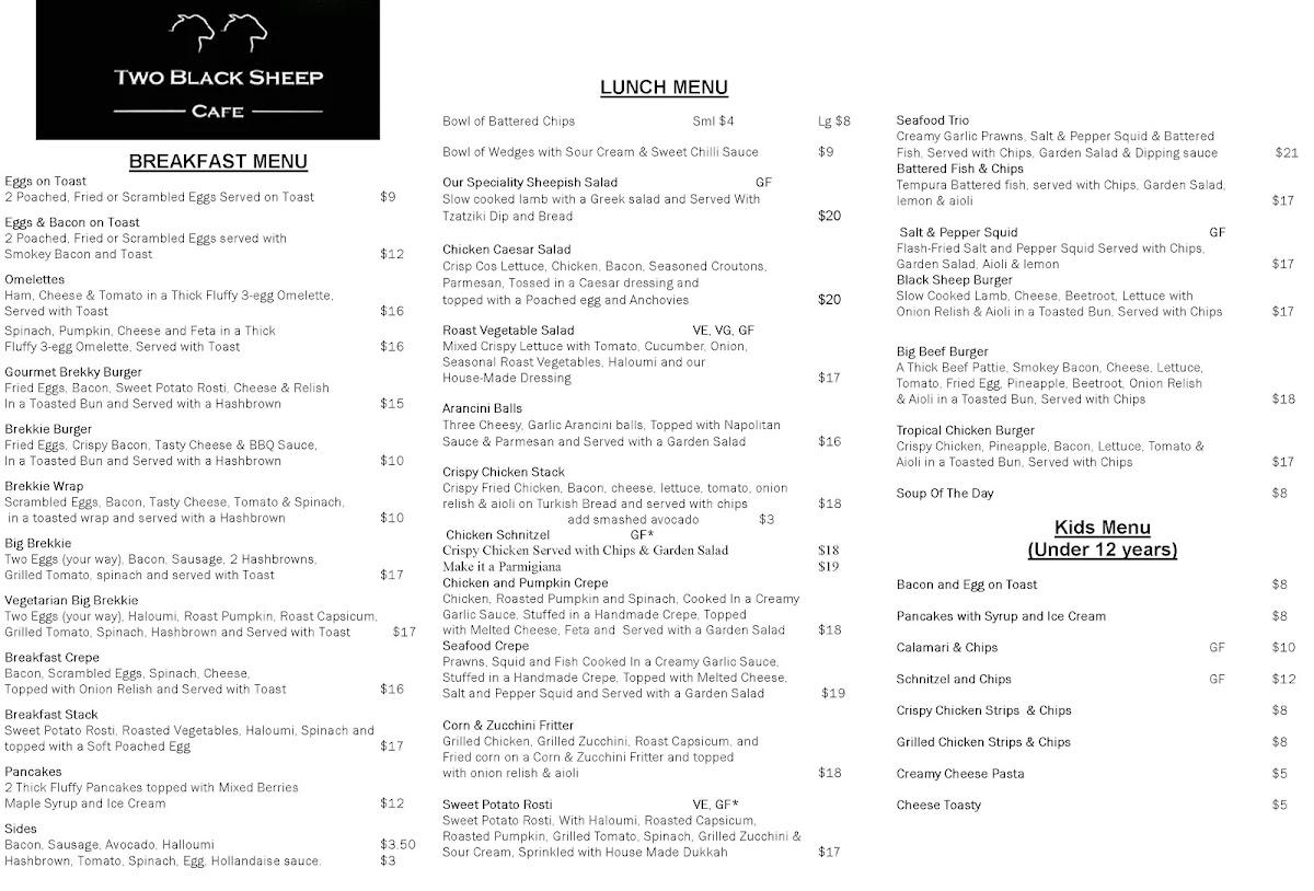 Banjos Mildura Menu at Levi Skipper blog