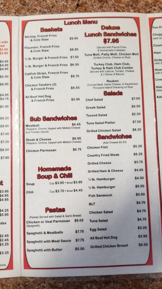 Menu at Apollo Beach Diner restaurant, Apollo Beach